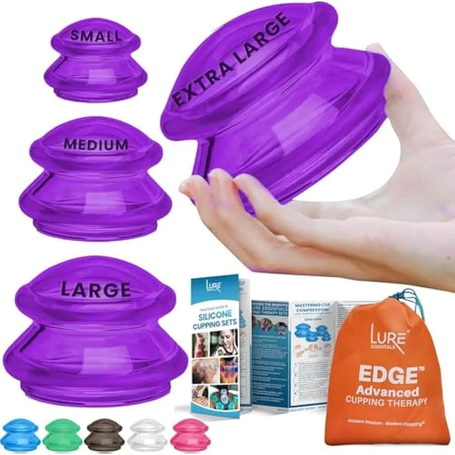 Silicone Cupping Therapy Set - 4 Cups Kit – GlamorousGazeBeauty